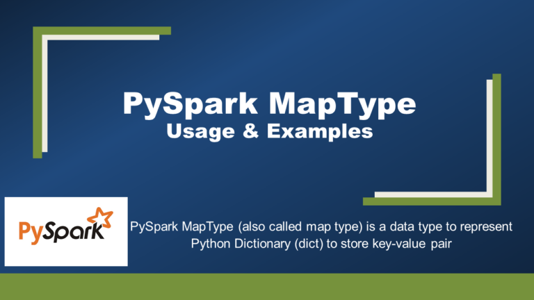 Pyspark Maptype Dict Usage With Examples Spark By Examples