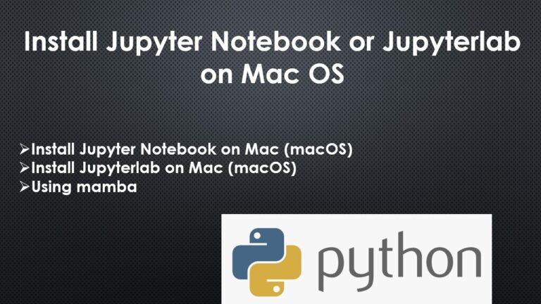 Install Jupyter Notebook or Jupyterlab on Mac OS - Spark By {Examples}